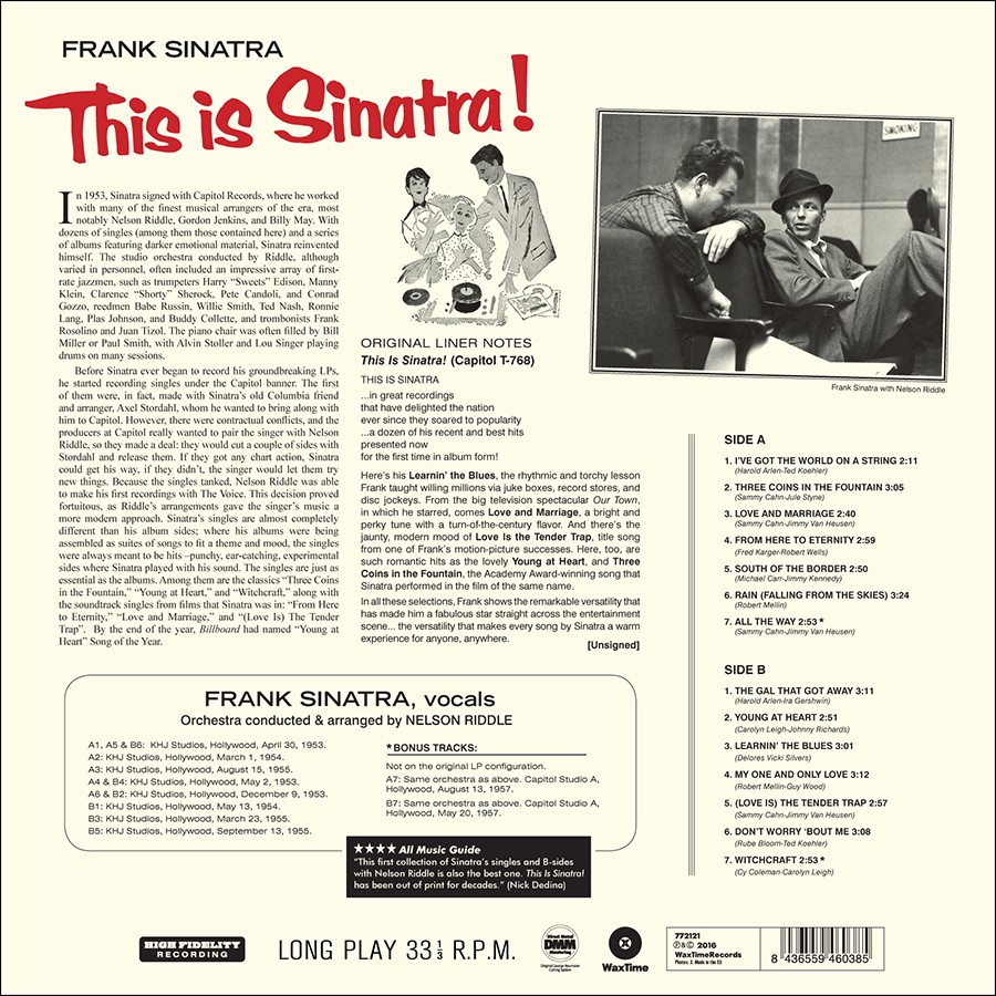 Frank Sinatra – This Is Sinatra – შეიძინე ფირსაკრავი და ვინილი ...