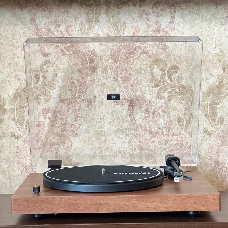 Katulan – X60B Turntable Record Player with Wood Grain PVC Veneer ...