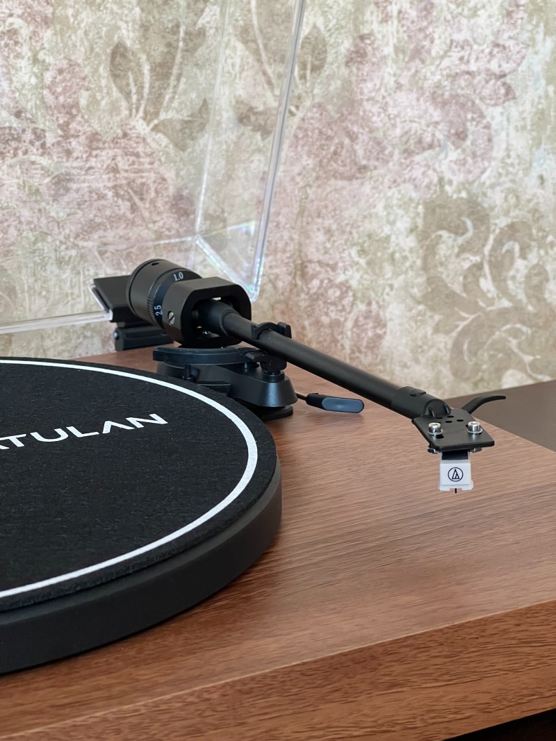Katulan – X60B Turntable Record Player with Wood Grain PVC Veneer ...